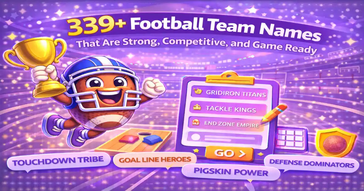 300+ Football Team Names: Cool, Tough & Competitive Ideas