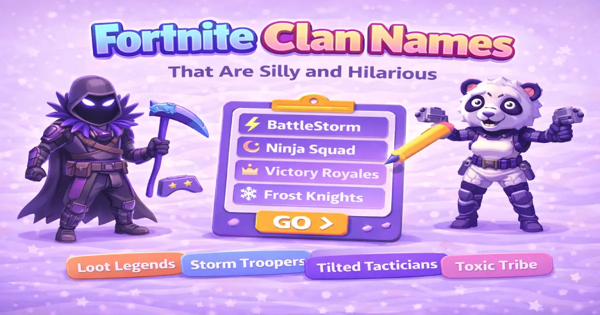 317+ Fortnite Clan Names: Sweaty, Cool & Clean Clan Name Ideas