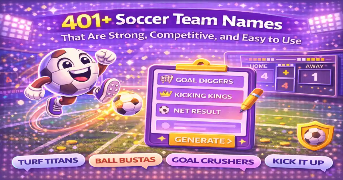 401+ Soccer Team Names: Cool, Classic & Competitive Ideas
