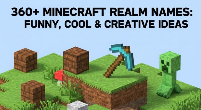 360+ Minecraft Realm Names: Funny, Cool & Creative Ideas ...