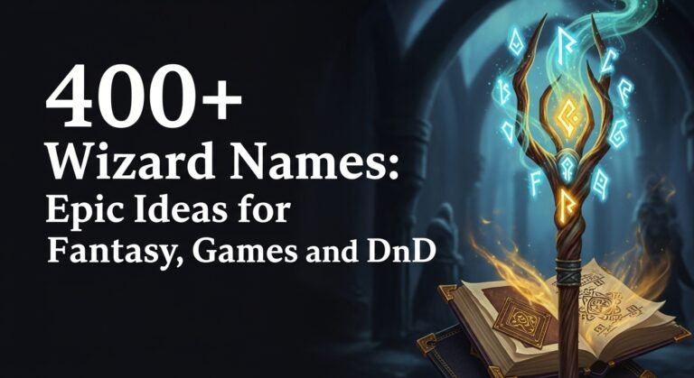 400+ Wizard Names: Epic Ideas for Fantasy, Games, and DnD ...